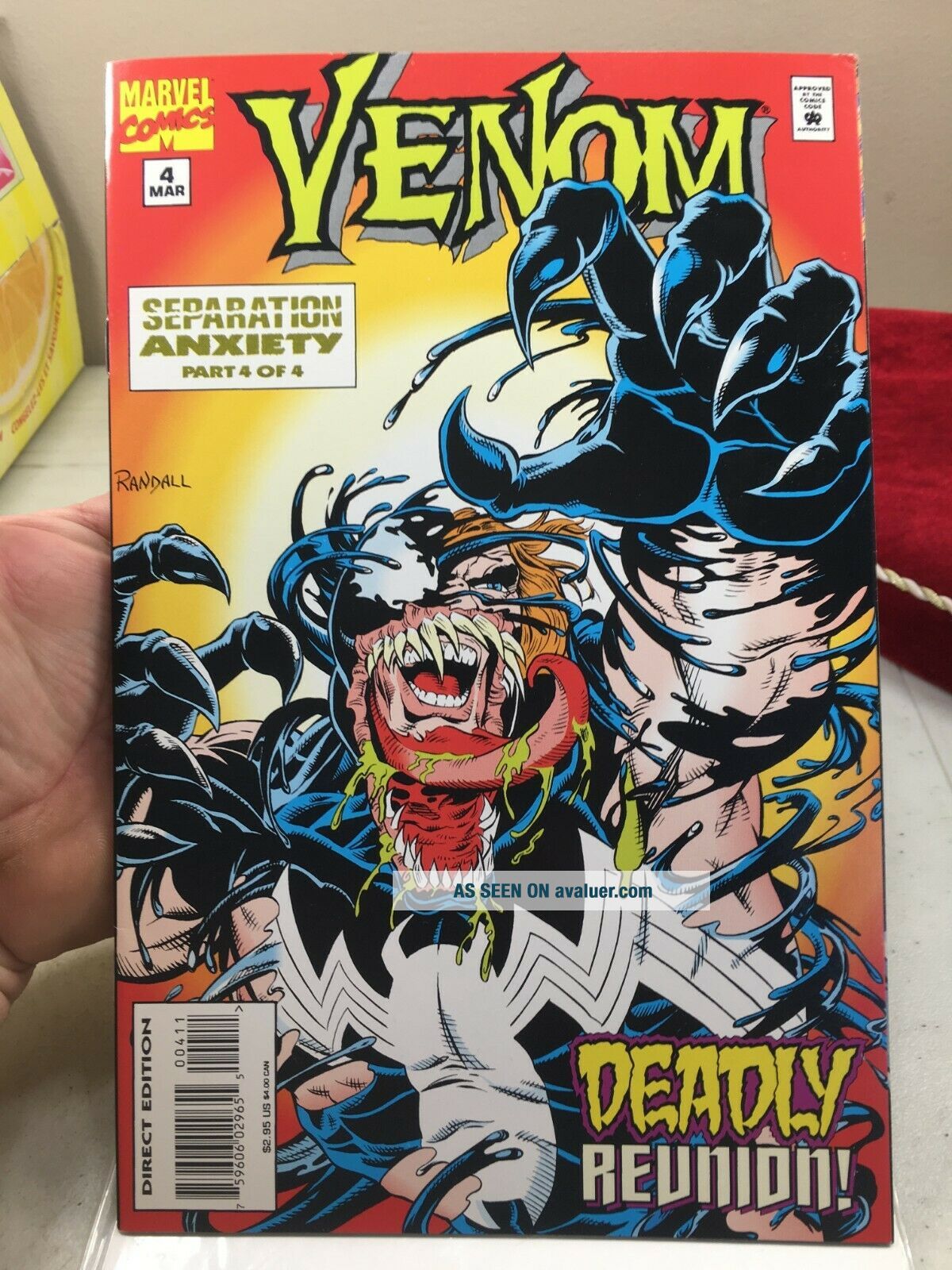 Marvel Comics Group Venom Separation Anxiety No. 4 Of Four Direct ...