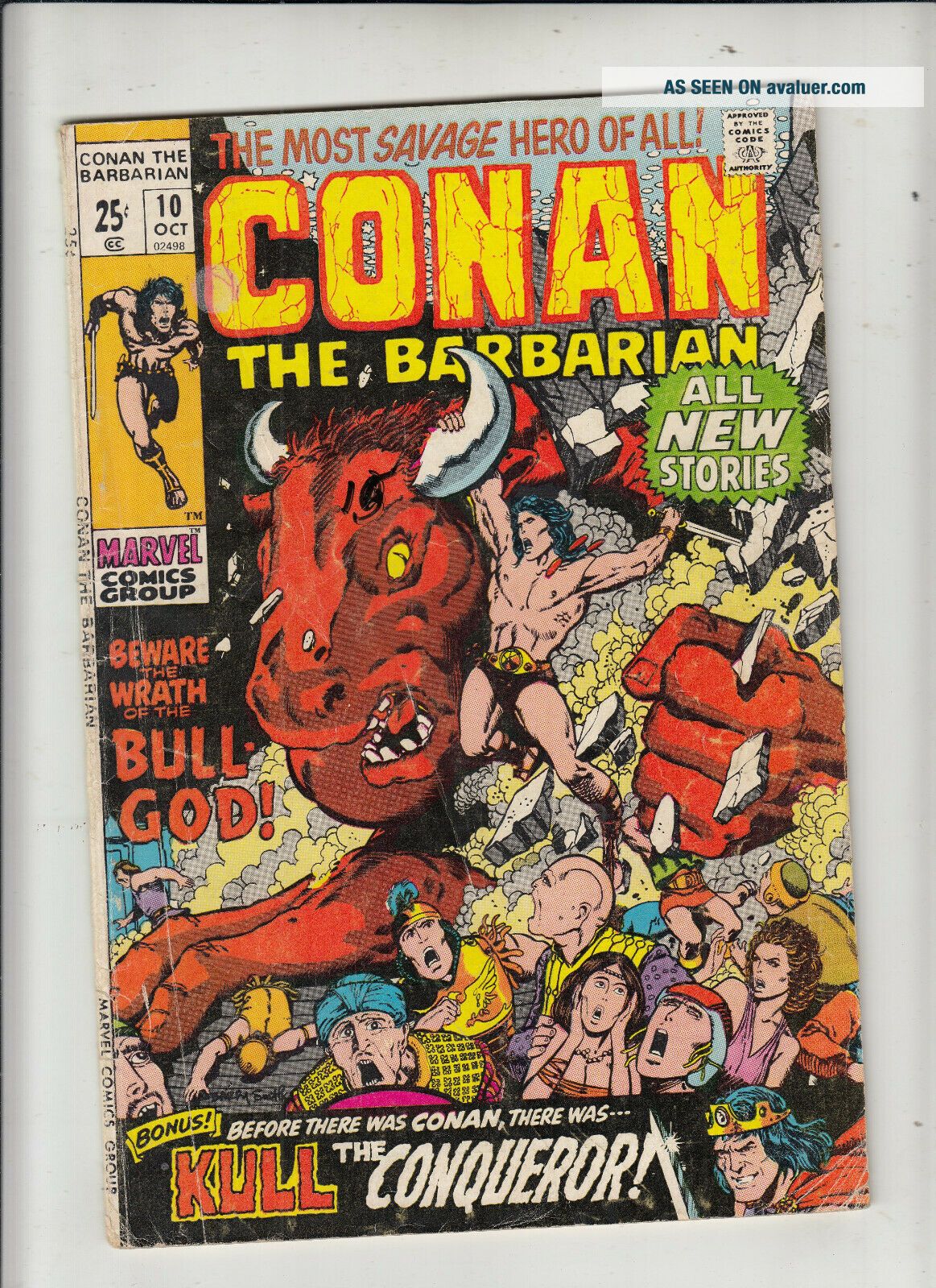 Conan The Barbarian 10 (Marvel 1971) Barry Smith Kull The Conqueror VG ...