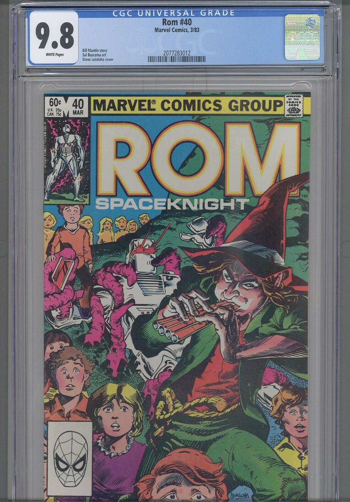 Rom 40 CGC 9. 8 1983 Marvel Bill Mantlo Pied Piper Story: Frame | #16772807