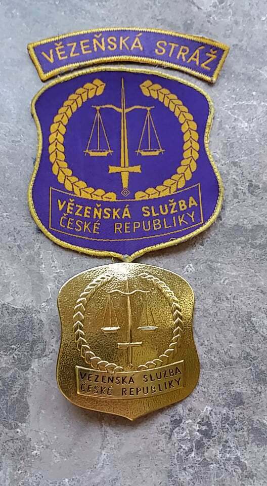 Czech Prison Service / Prison Guard Chest Badge And Patches | #16791377