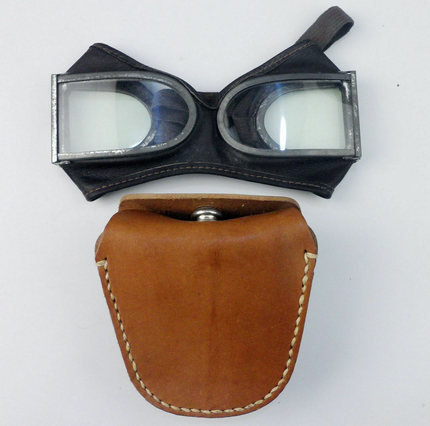 Surplus Chinese Military Field Goggles With Leather Case Box | #16754360
