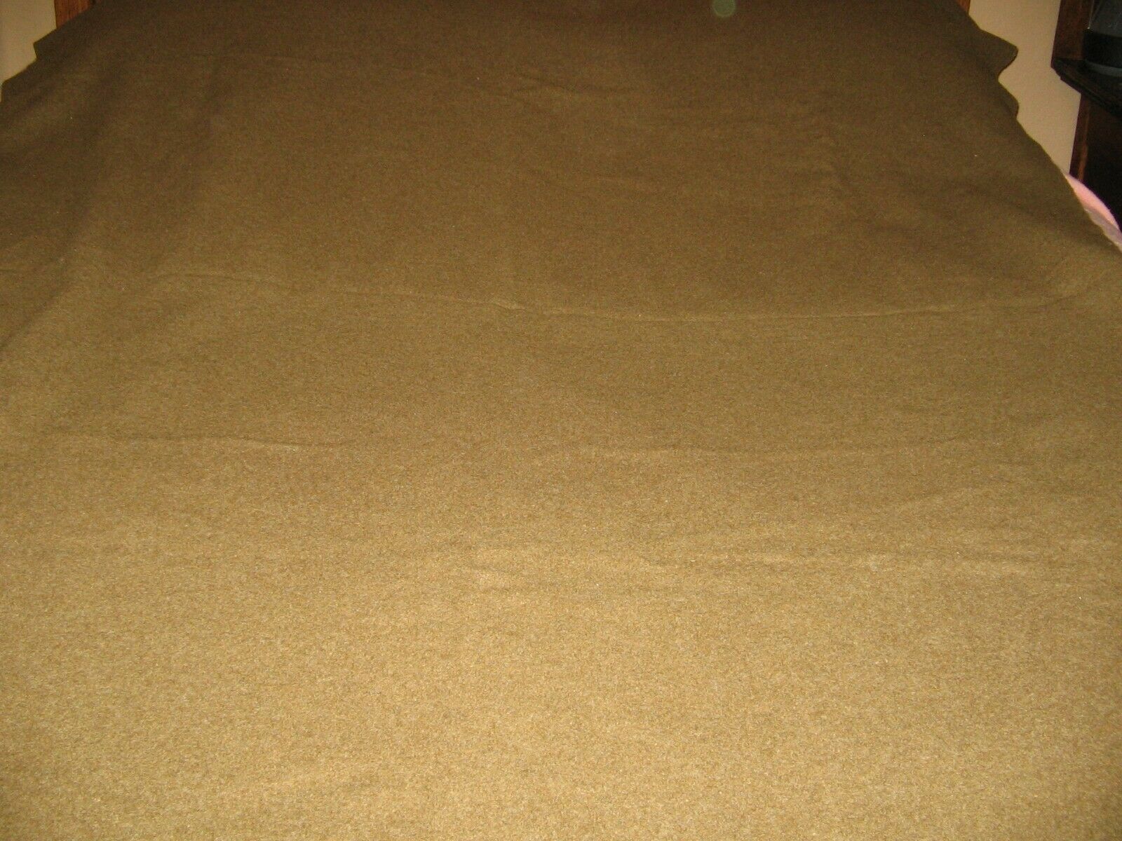 Vintage Army / Army Style Wool Blanket Dark Olive Green 54 " X 74 ...