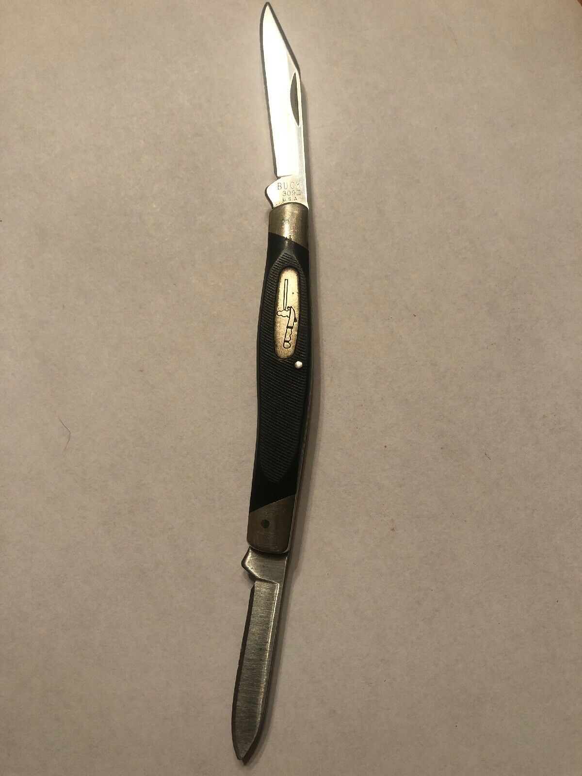 Vintage Buck 309 2 Blade Folding Pocket Knife | #16702615