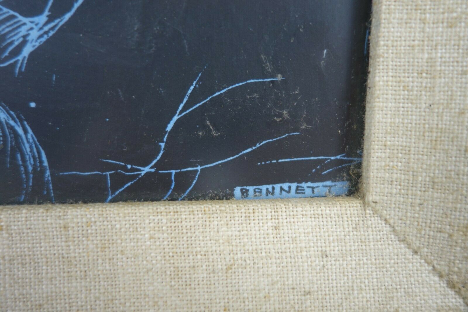 Vintage Elton Bennett Driftwood Fire Framed Art Rare Serigraph Print ...
