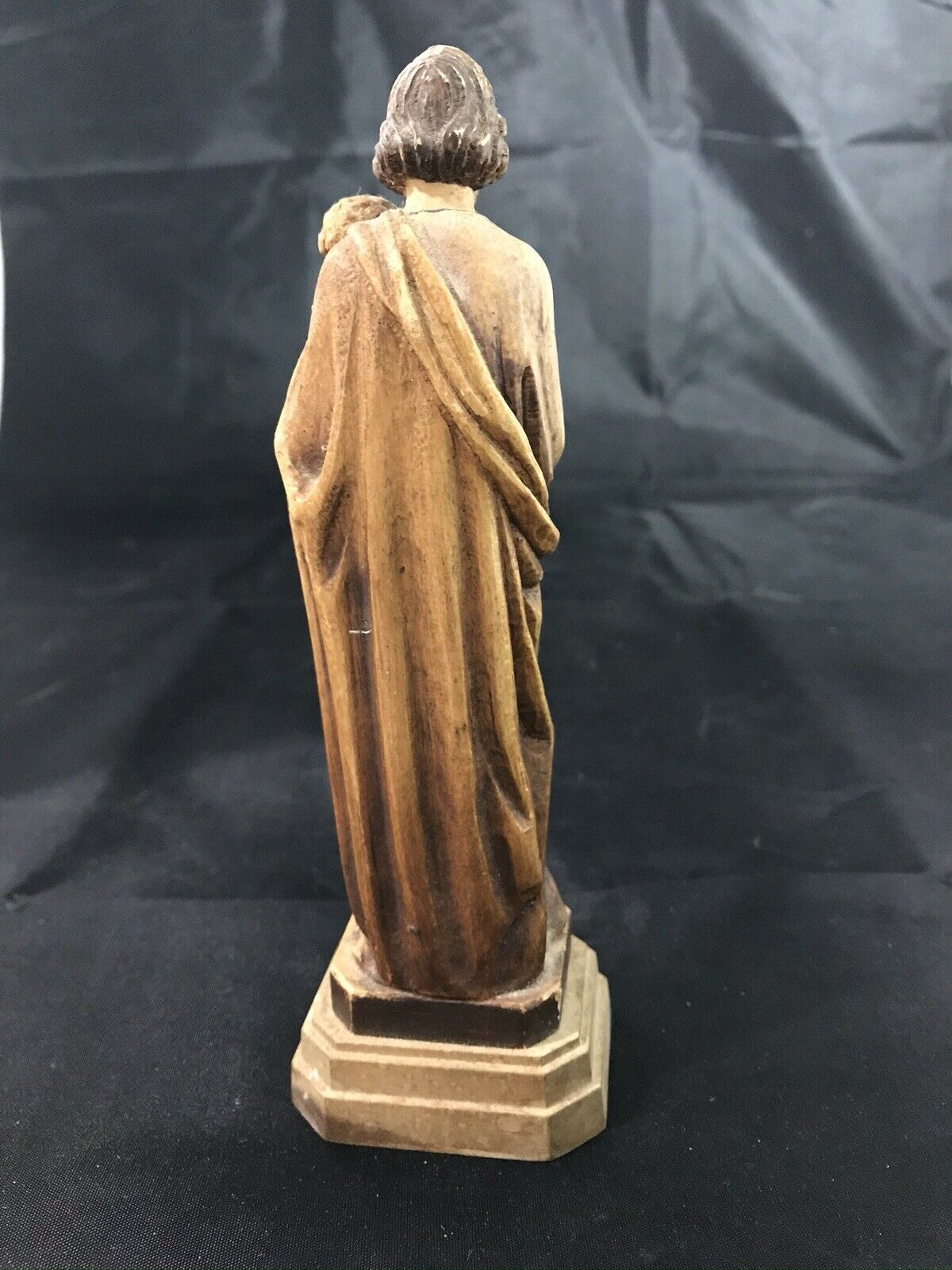 Vintage Hand Carved Wood Joseph With Baby Jesus Religious Catholic ...