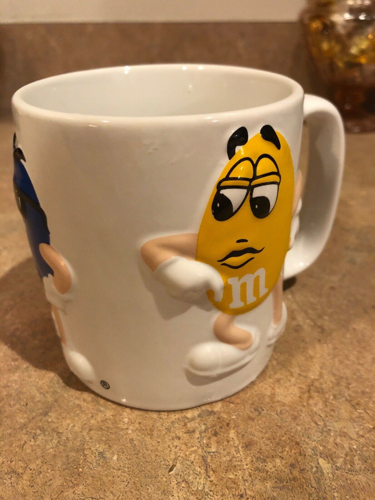 Rare Vintage M&M Candy Mars TM White 3D Coffee Hot Chocolate Cup Mug ...