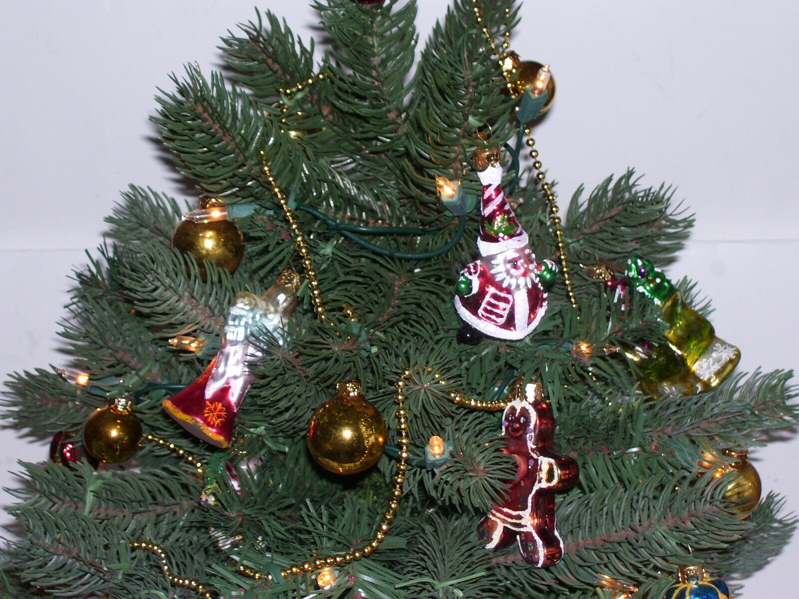 RARE Vintage Christopher Radko Lighted Christmas Tree And Ornaments ...