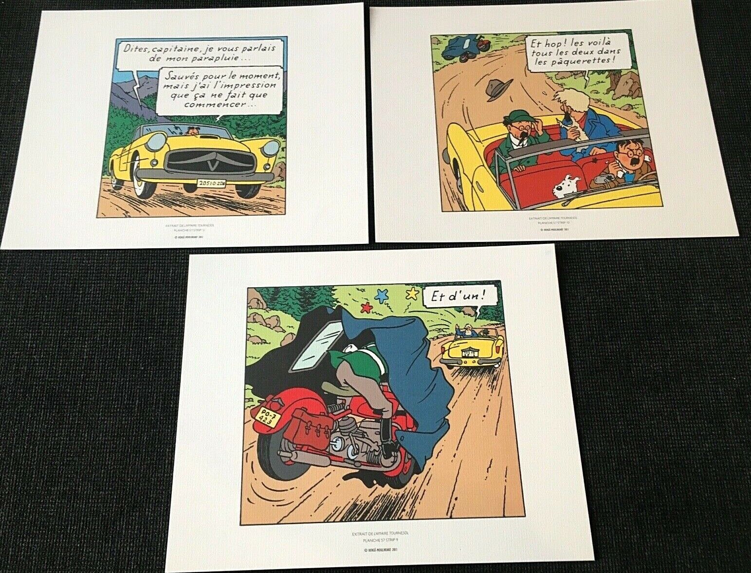 Set Of 3 Official Tintin Comic Strip Prints: Calculus Affair Herge ...