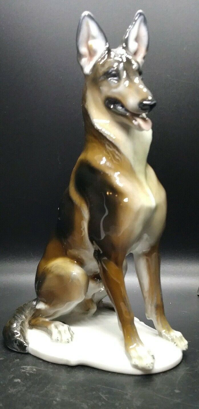 Vintage Rosenthal German Shepherd Setted Dog Figurine Detailed ...