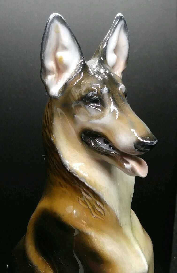 Vintage Rosenthal German Shepherd Setted Dog Figurine Detailed ...