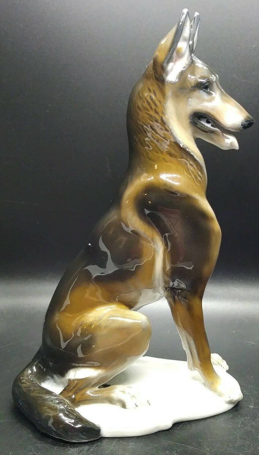 Vintage Rosenthal German Shepherd Setted Dog Figurine Detailed ...