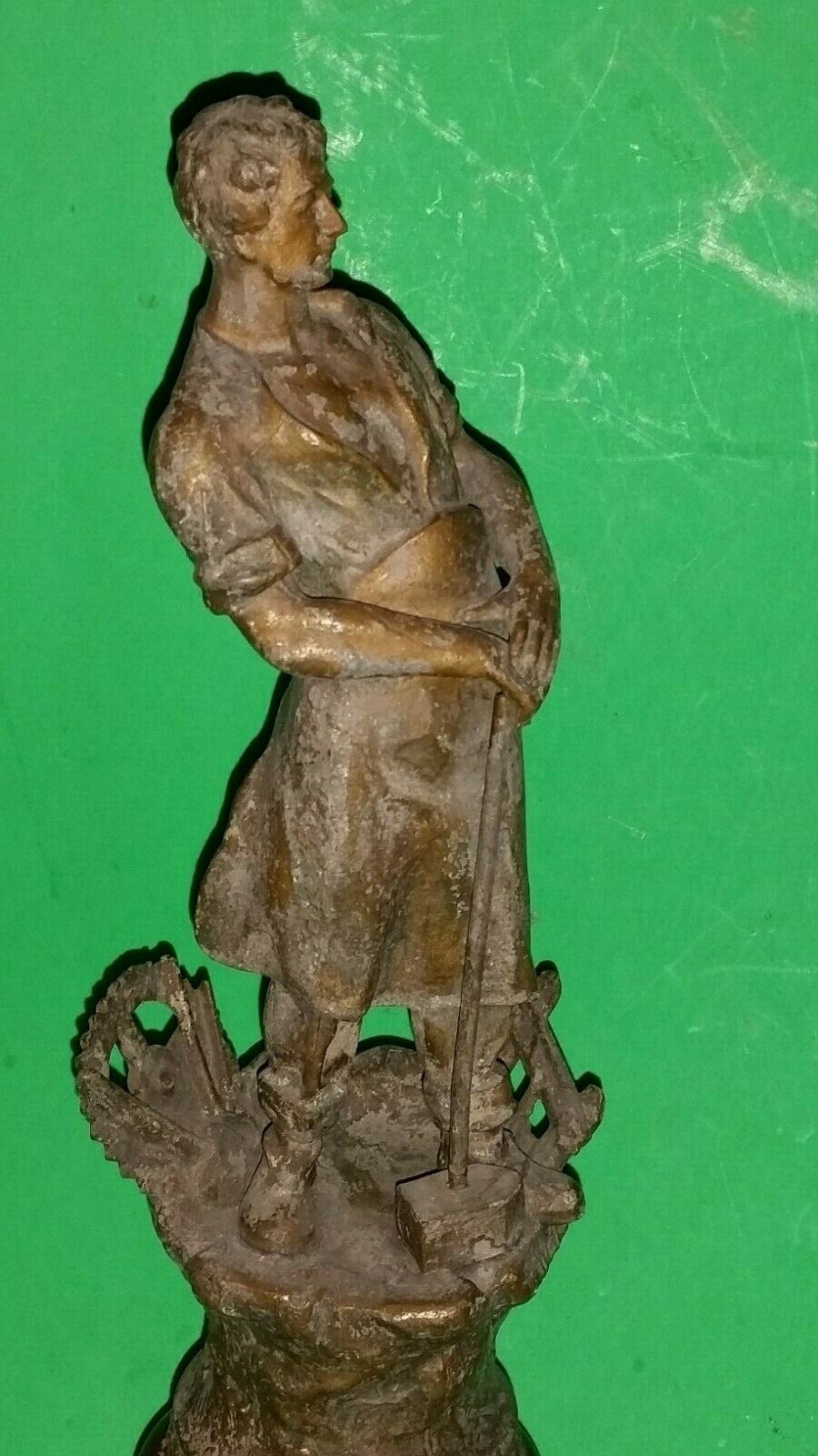 Antique Blacksmith Foundry Cast Spelter Figurine Statue Sculpture ...