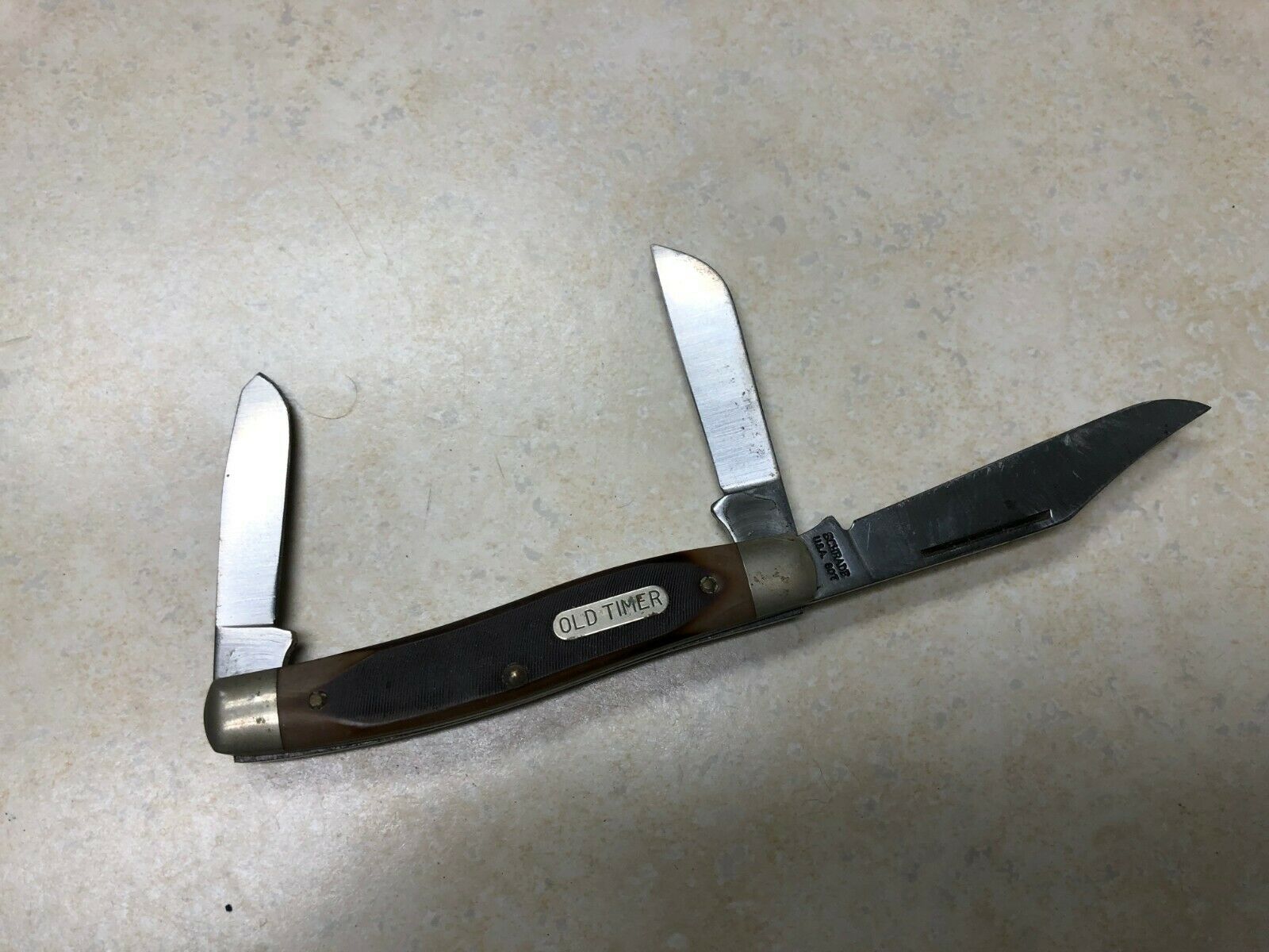 Vintage Schrade USA Old Timer Senior Stockman 80T Three Blade Pocket ...