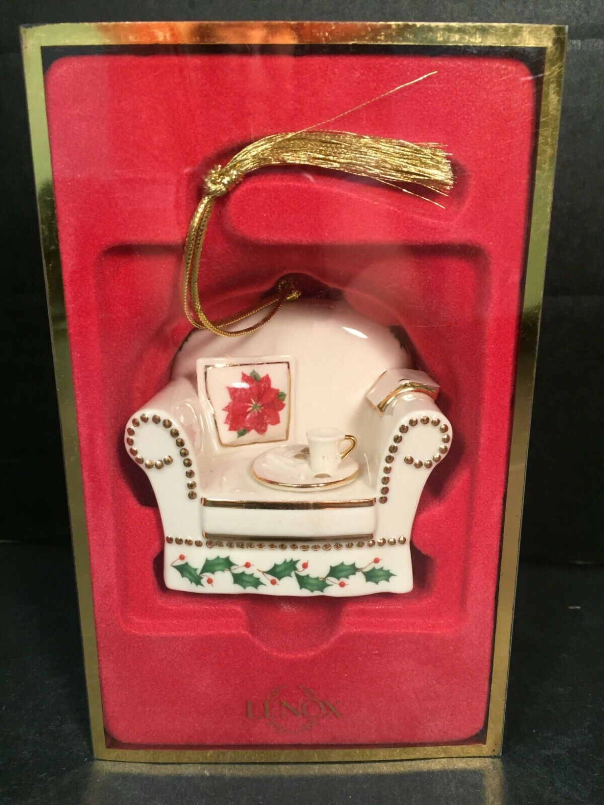 Lenox Holiday Home Chair Ornament Christmas Tree 6119093 Box | #16559830