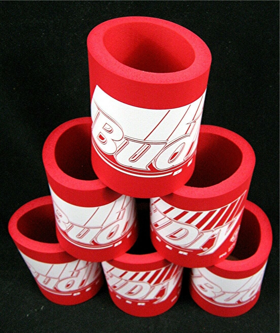 6 Bud Dry Beer Koolie Koozie Foam Can Bottle Holder Old Beer ...