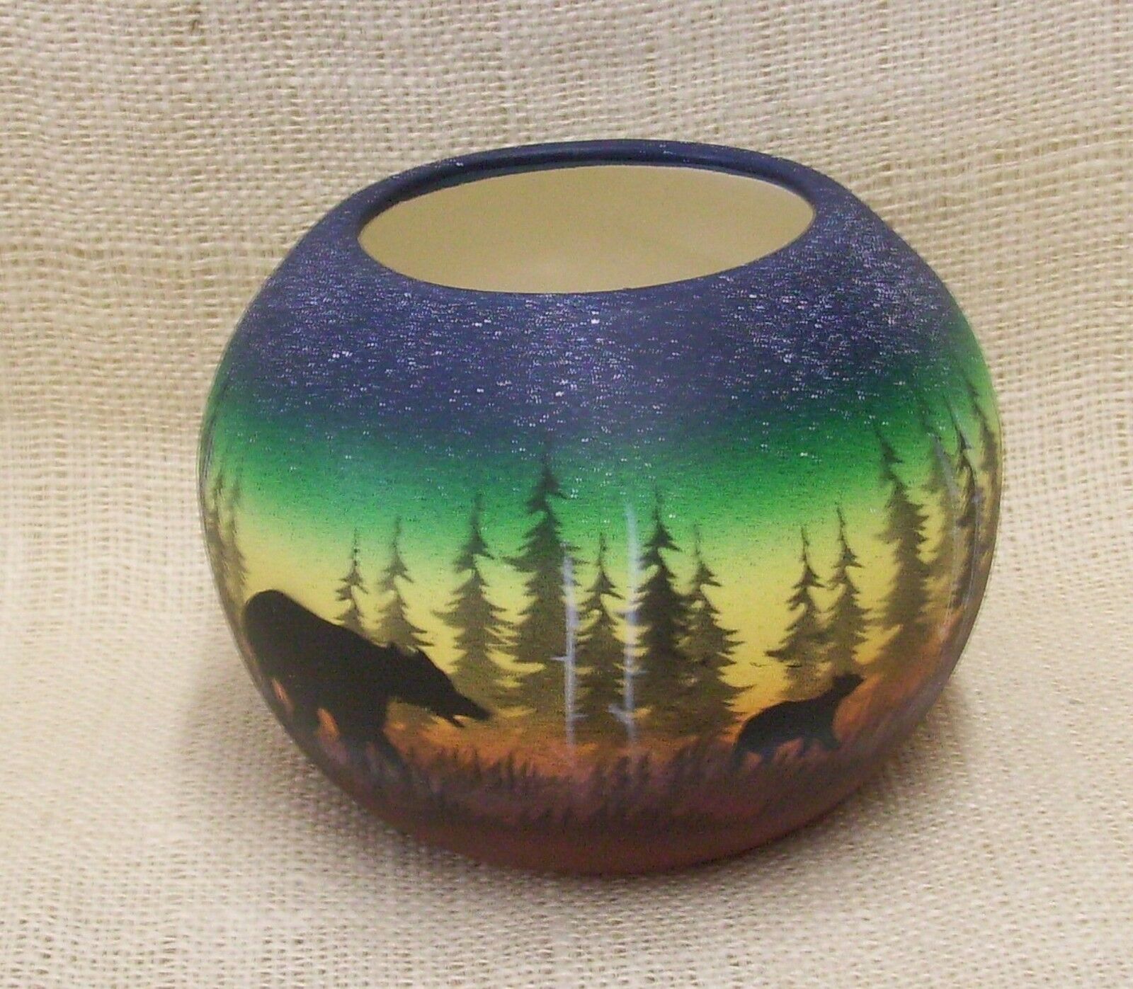 Cedar Mesa Native American Handmade Pottery Woodland Shadows Bear ...