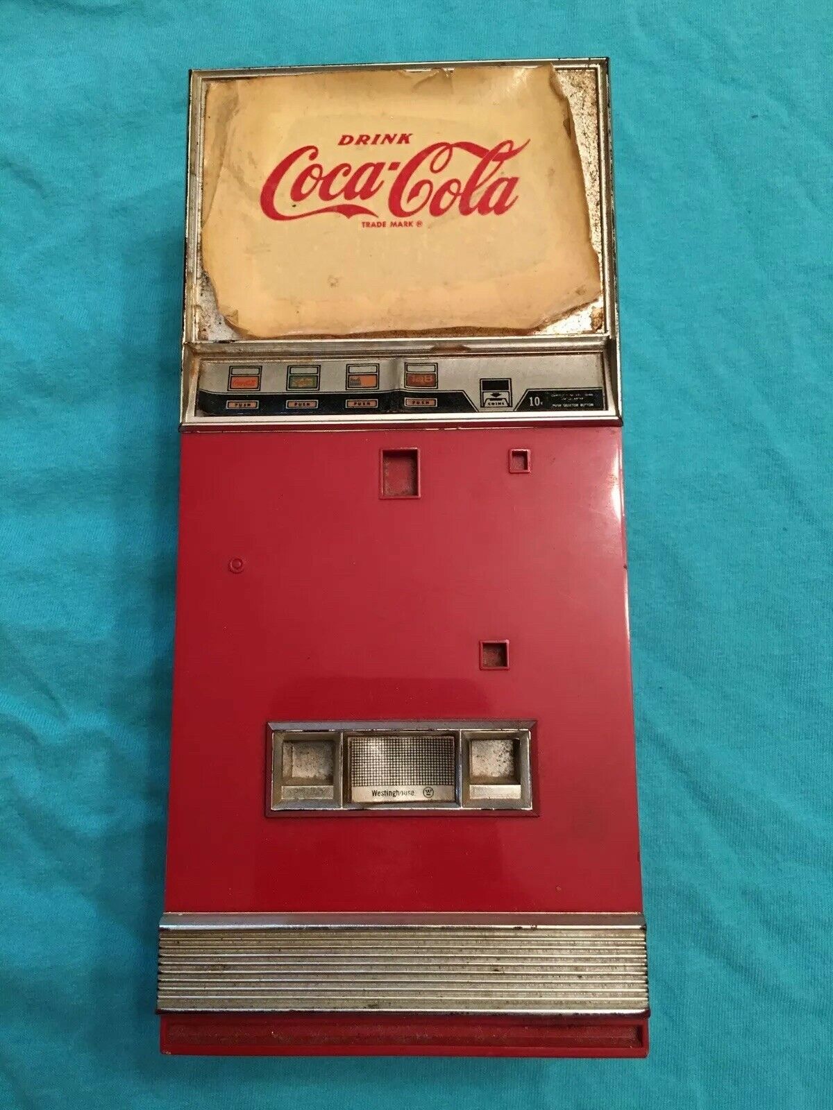 VTG 1960 ' S Coca Cola Vending Machine Transistor AM/FM Radio Tab ...