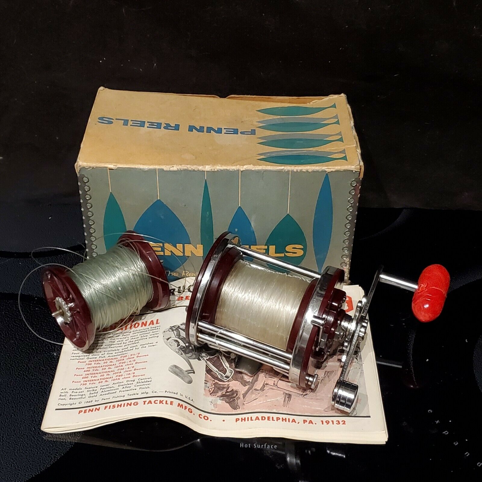 Vintage Old Stock Penn Jigmaster 500 Reel Box With Spool Instructions ...