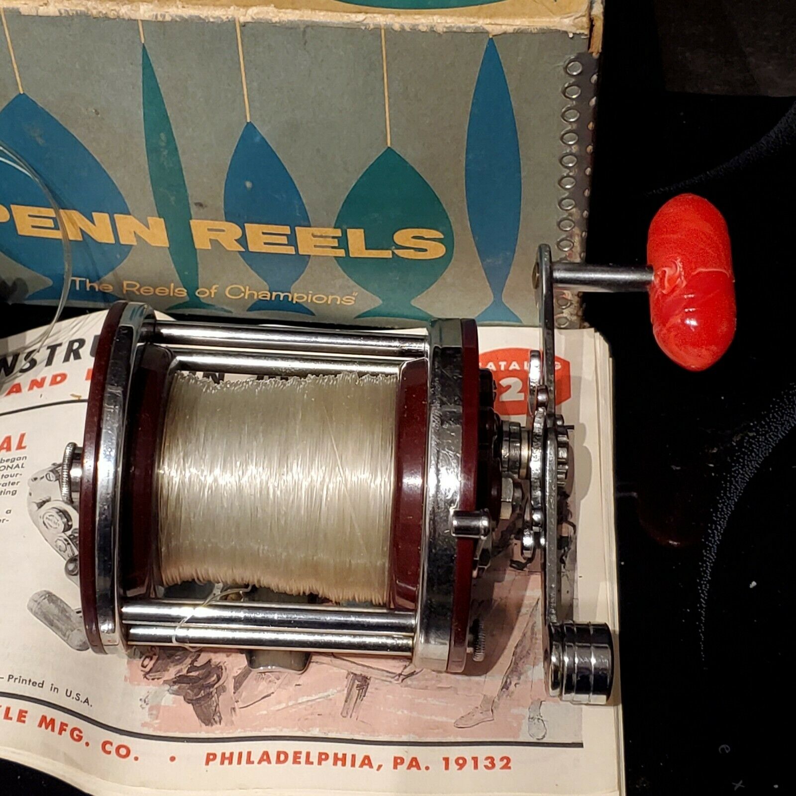 Vintage Old Stock Penn Jigmaster 500 Reel Box With Spool Instructions ...