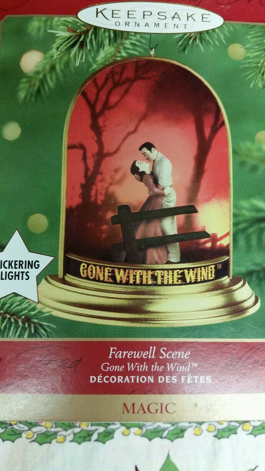 2001 Hallmark Keepsake Ornament Farewell Scene Gone With The Wind ...