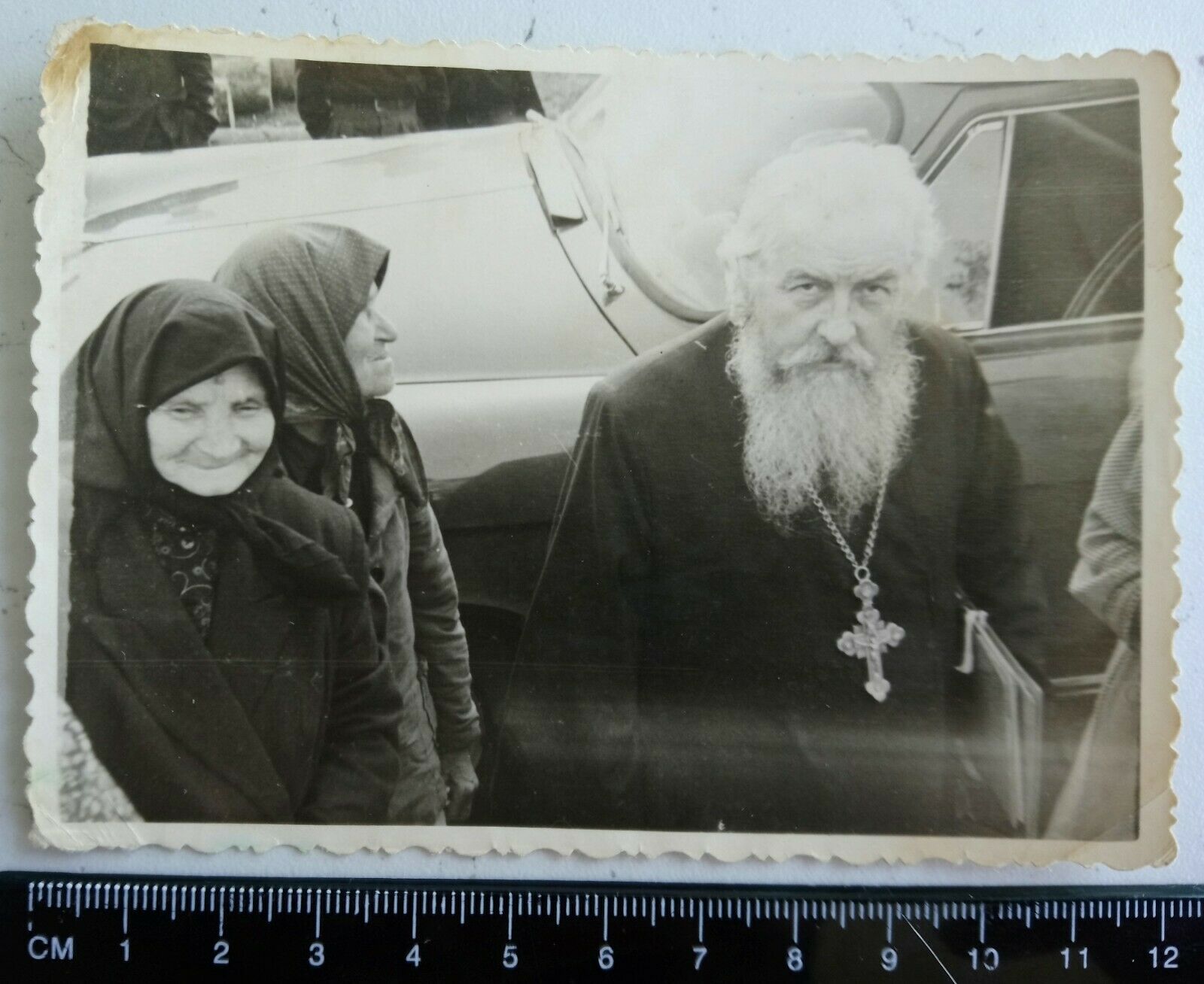 50s, Vintage Photo Russian Orthodox Priest With Womans With USSR Car ...