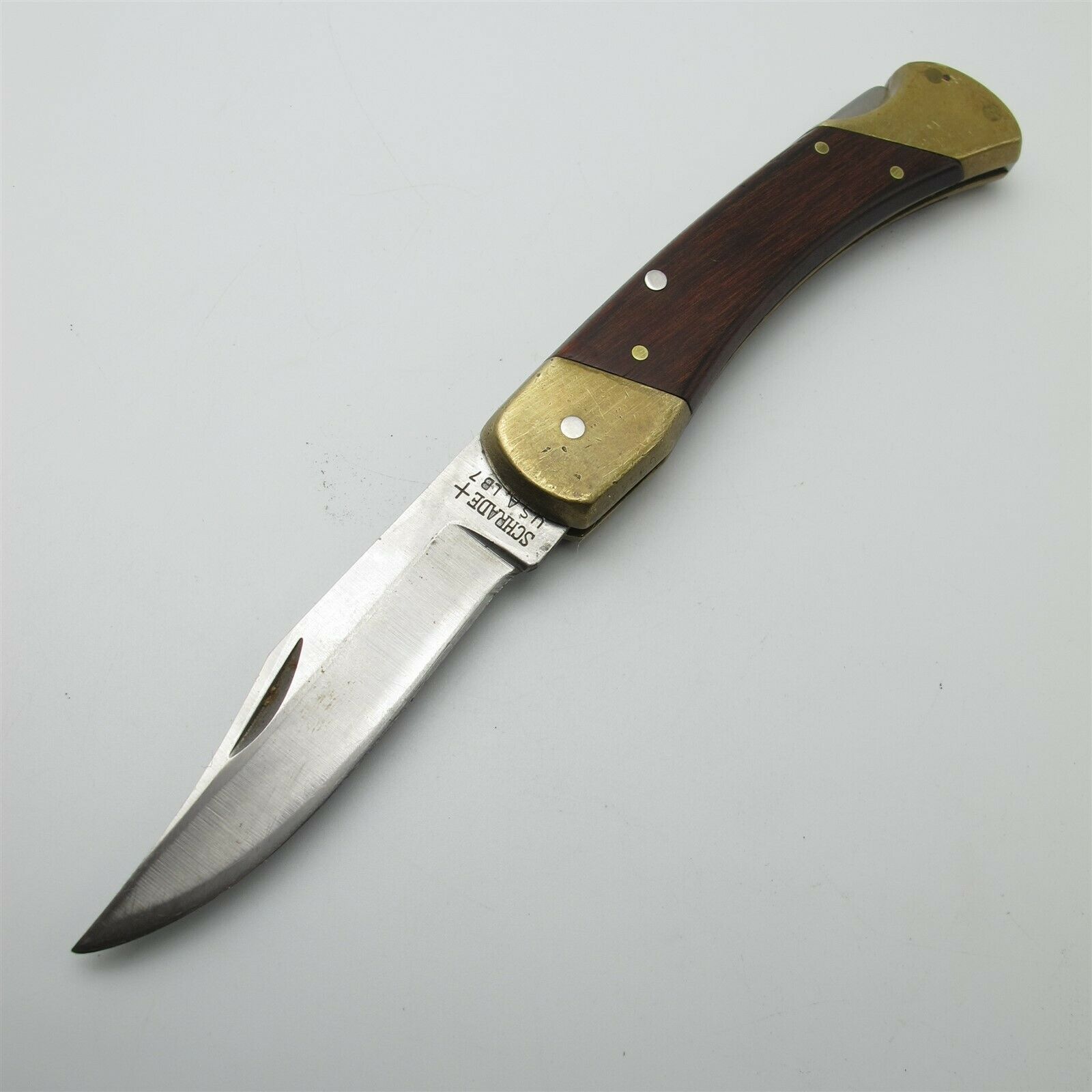 Vtg Schrade LB7 Lockblade Hunting Knife USA Made (W/ Handle Issue ...