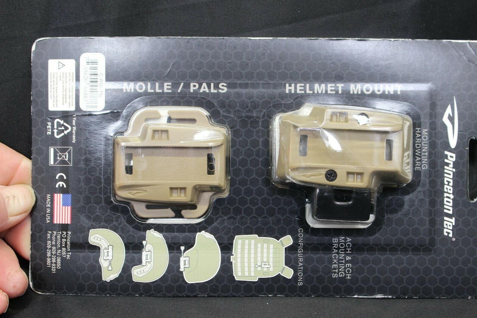 PRINCETON TEC CHARGE HELMET LIGHT IN THE PACKAGE 3 DIFFERENT COLOR ...