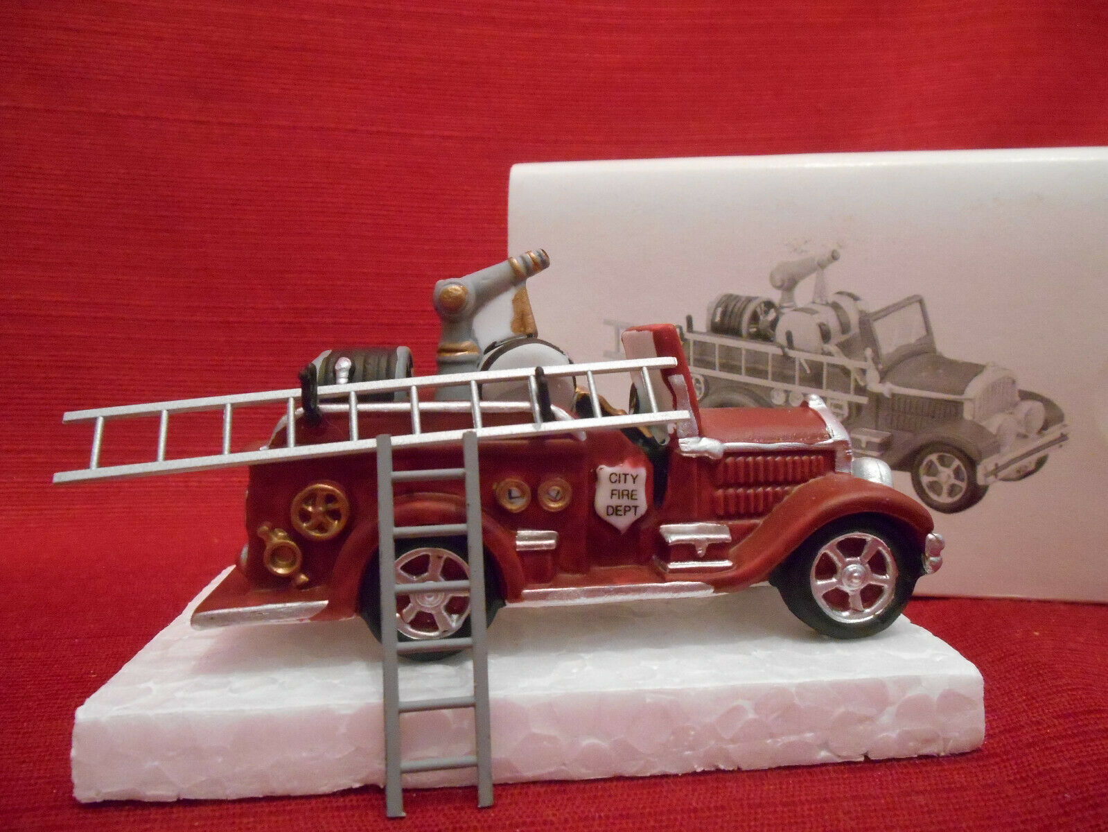 Dept 56 Heritage Village " City Fire Dept " Fire Truck & " The Fire ...