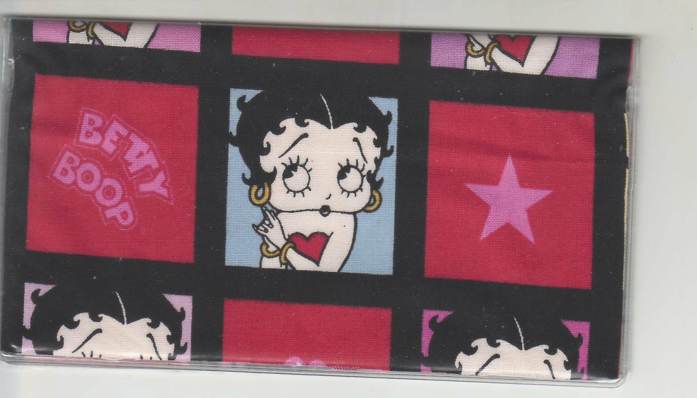 BETTY BOOP CHECKBOOK COVER RED AND BLACK ITEM FABRIC | #16483540