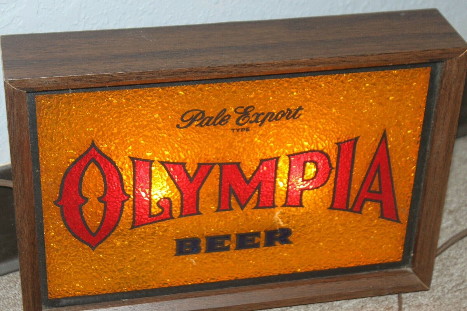 Rare Vintage OLYMPIA BEER Pale Export Lighted Sign - Mid Century ...