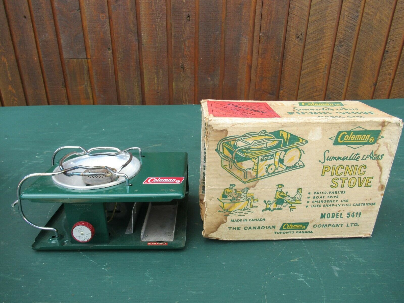 1960s Vintage Coleman PICNIC STOVE Model 5411 With Cardboard Box ...