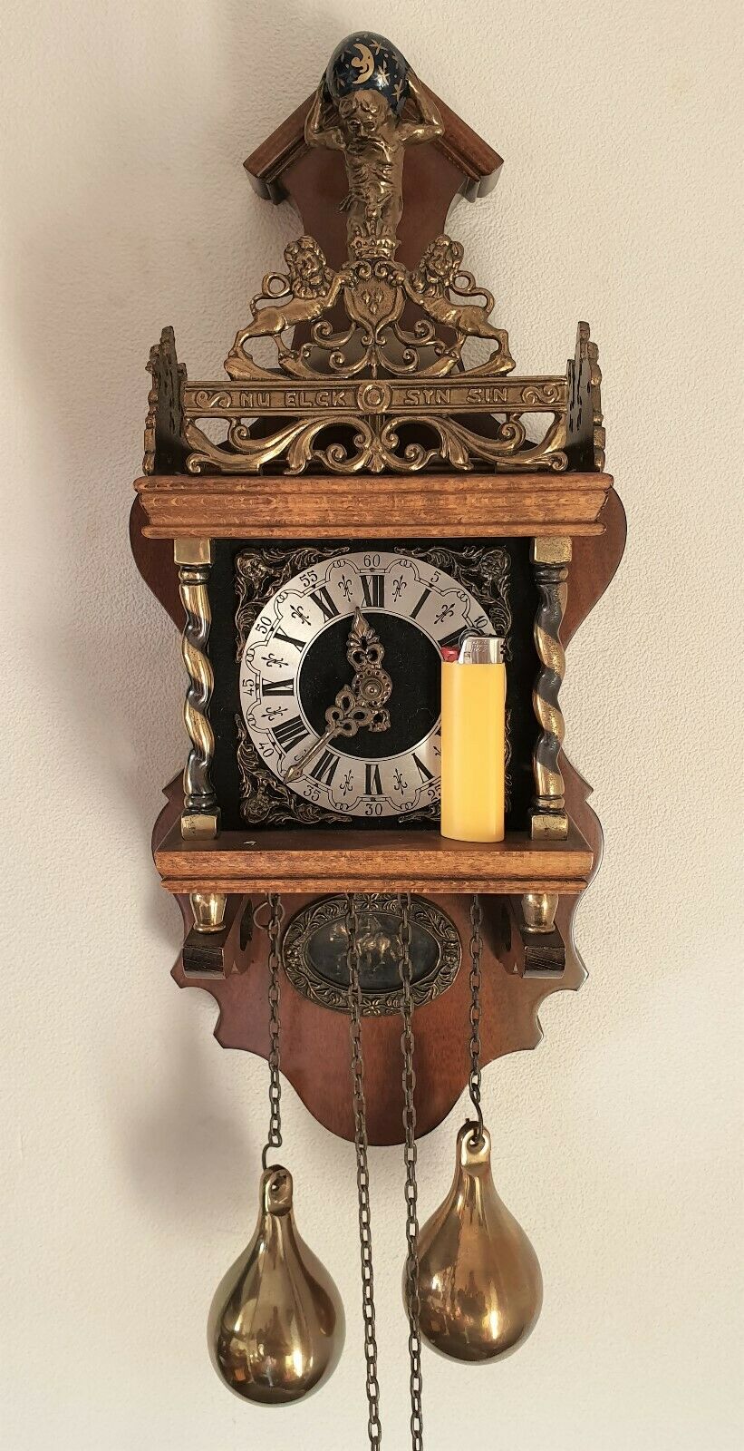 Warmink Zaanse Clock ChaIn Driven 8 Day Weights Pendulum Wall Clock ...