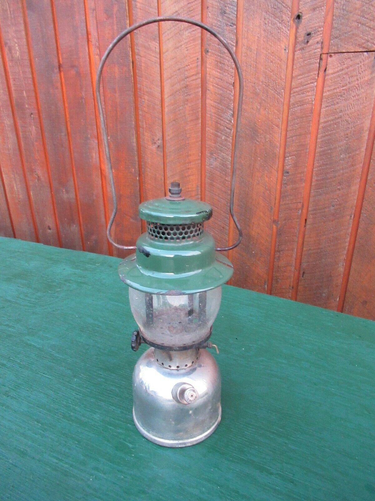 Vintage Coleman Lantern Model 242B GREEN And Chrome Finish | #16262127