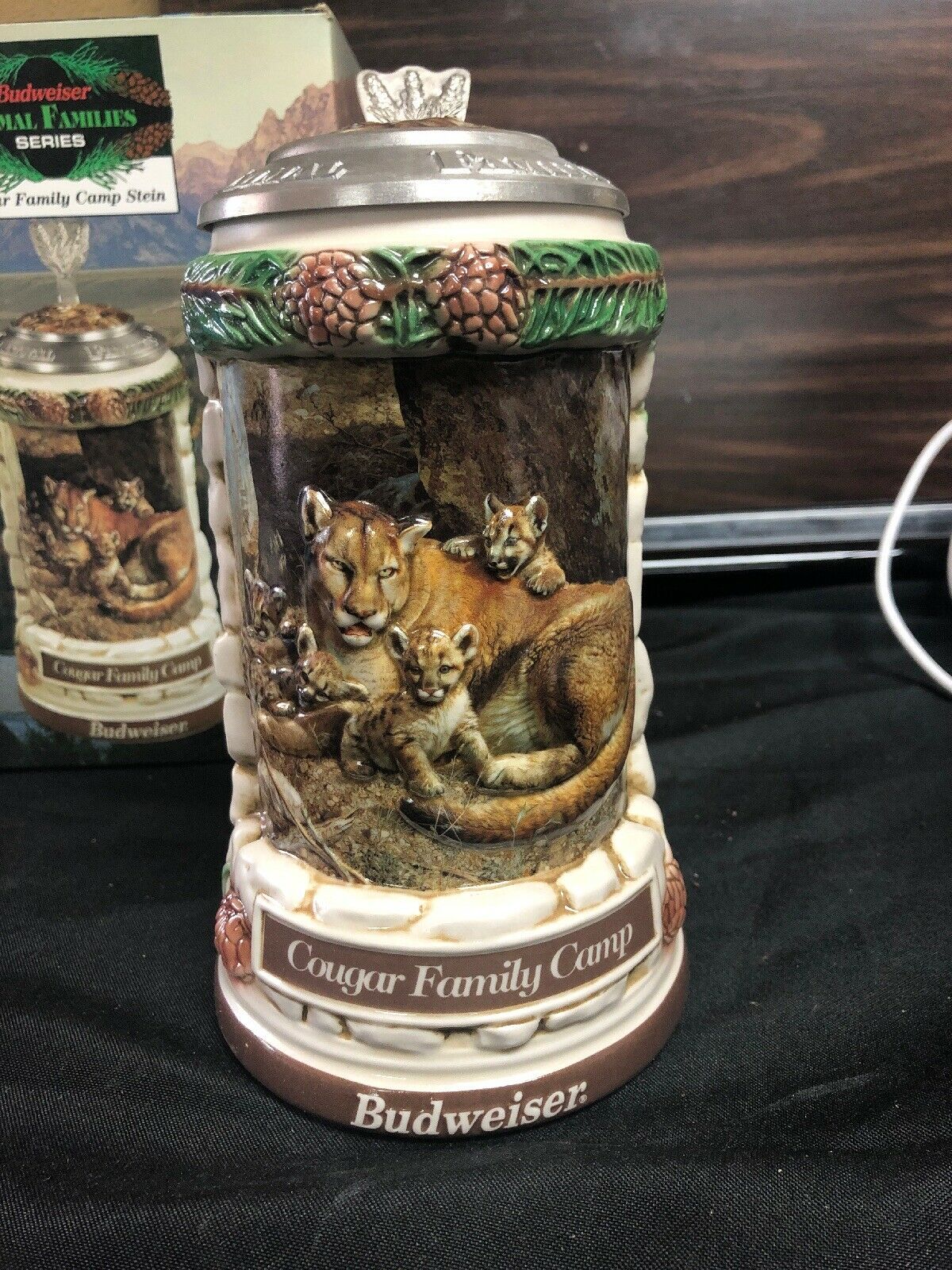 Budweiser 2000 Animal Families Series Cougar Family Den Series Stein ...