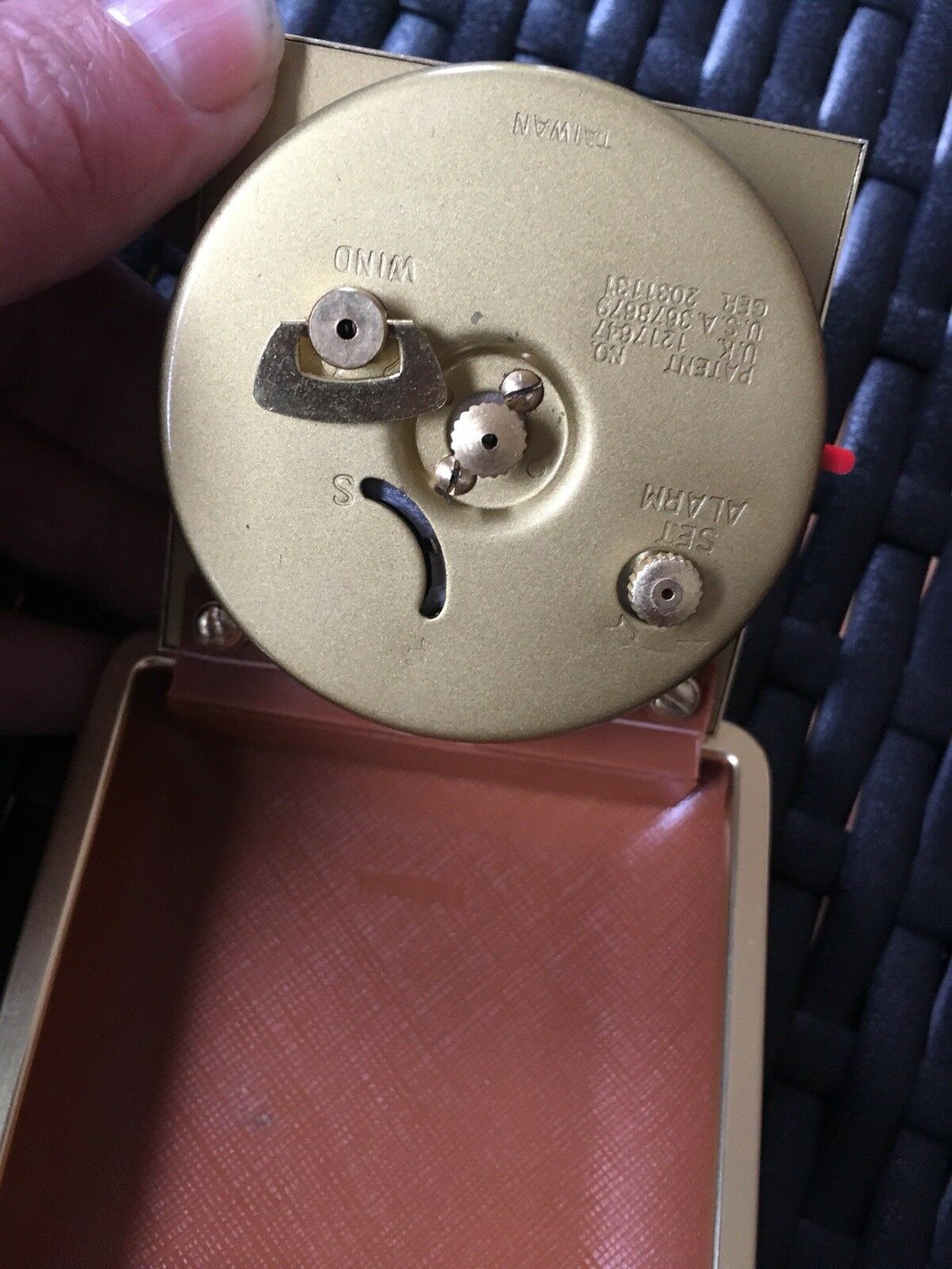 Vintage Westclox Travel Alarm Clock Folding Clam Shell Case | #16306729