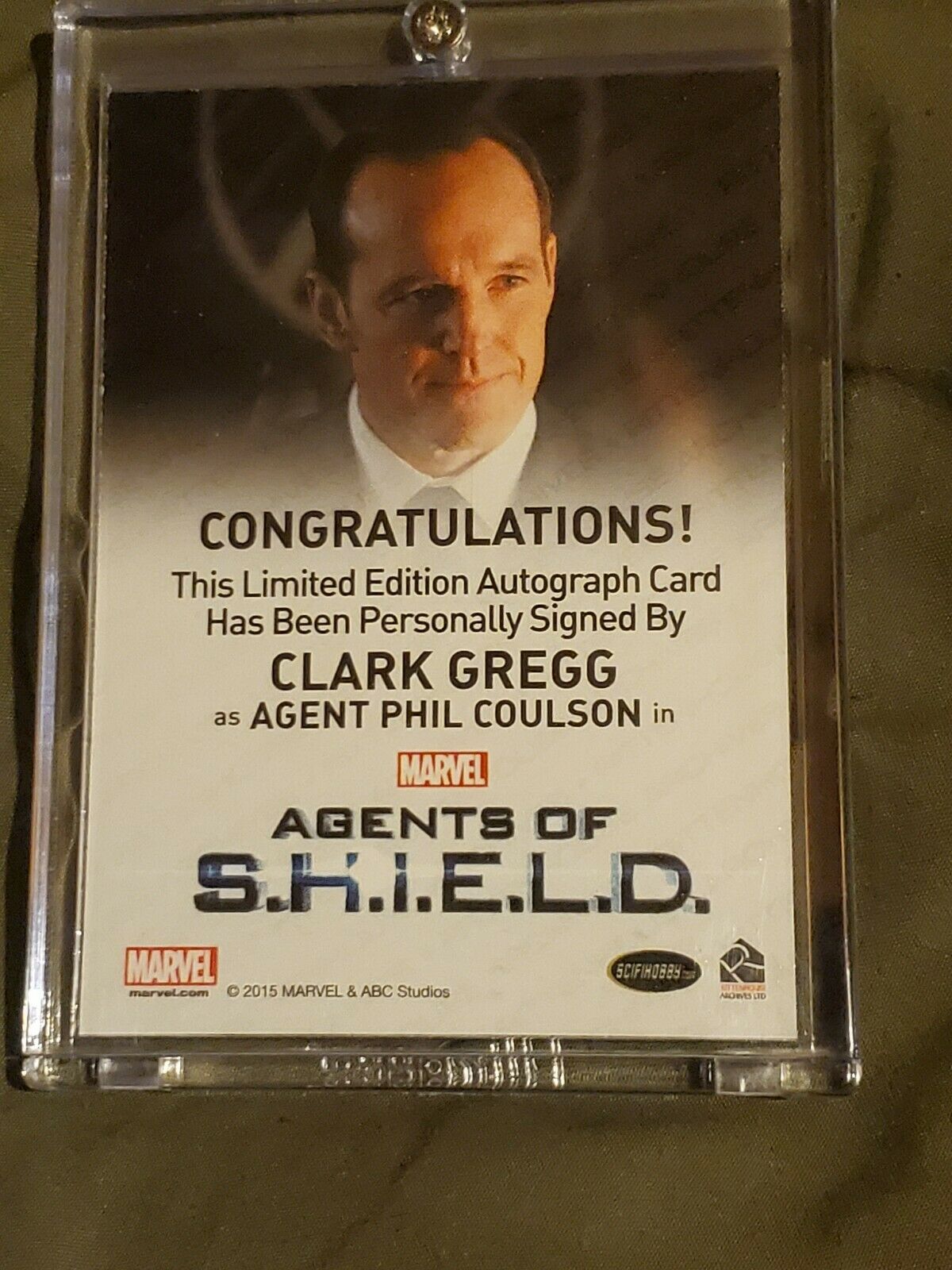 MARVEL AGENTS OF SHIELD SEASON 1 CLARK GREGG AGENT PHIL COULSON AUTO ...