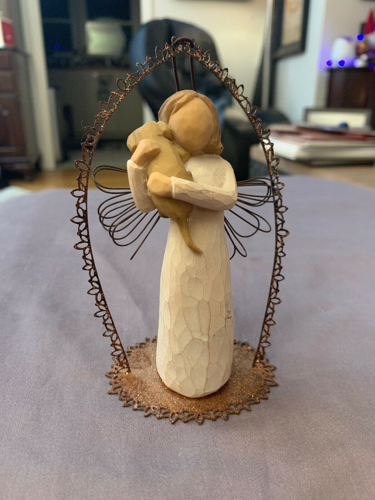 Demdaco Willow Tree Angel Of Friendship With Puppy Ornament Figurine ...