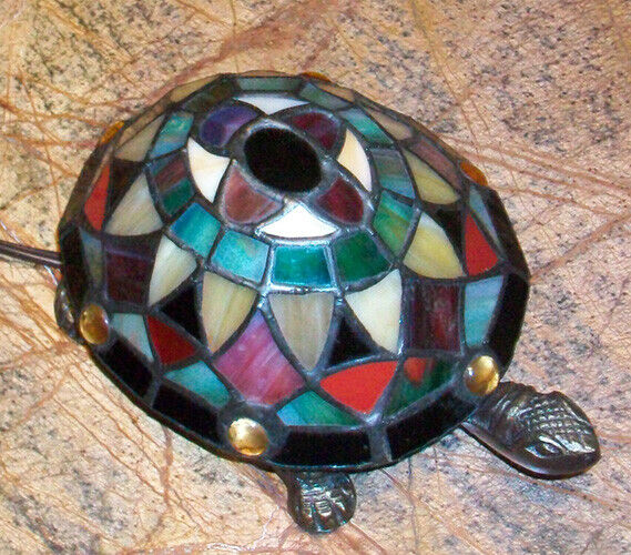 Tiffany Style Stained Glass Turtle Desk Lamp | #16203599
