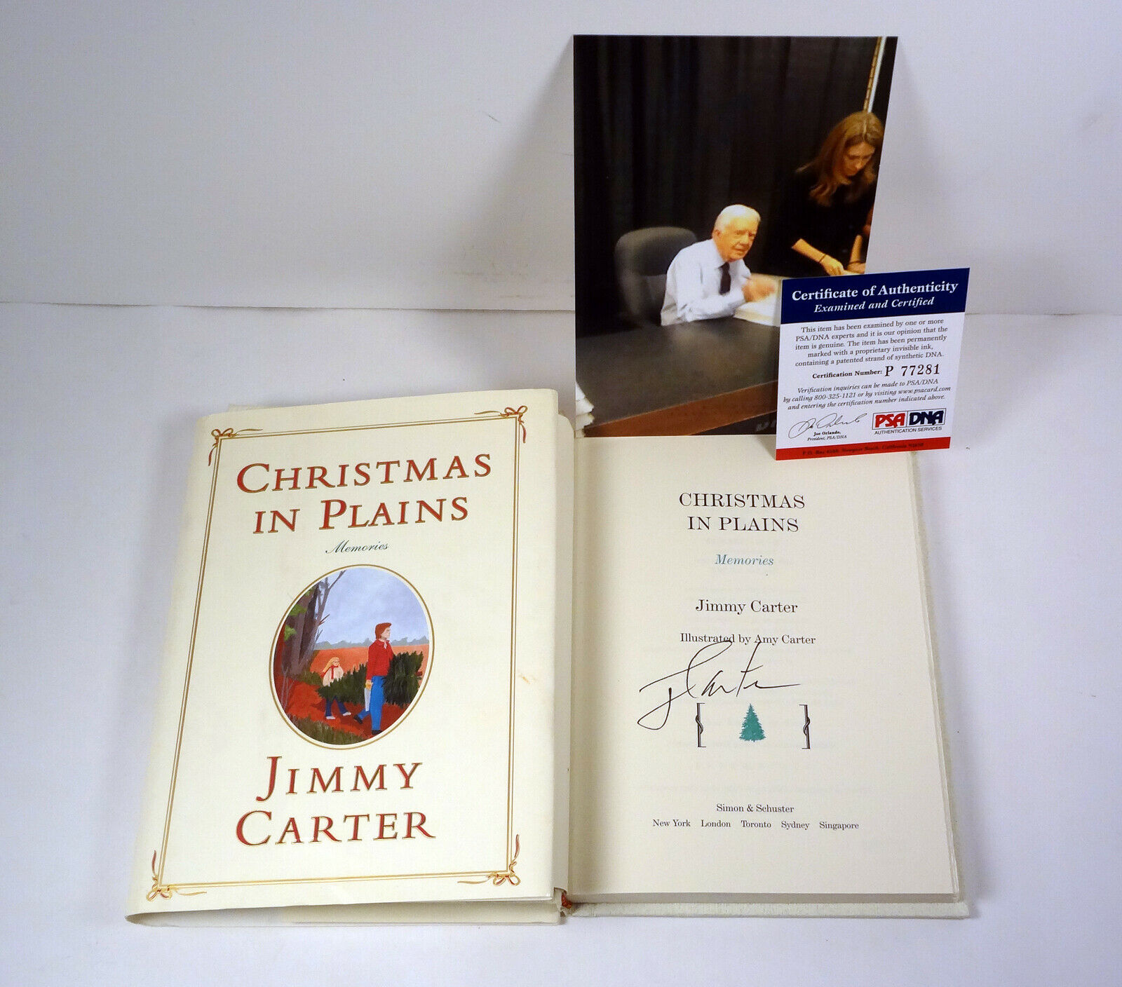 President Jimmy Carter Signed Christmas In Plains HC Book Proof PSA/DNA ...