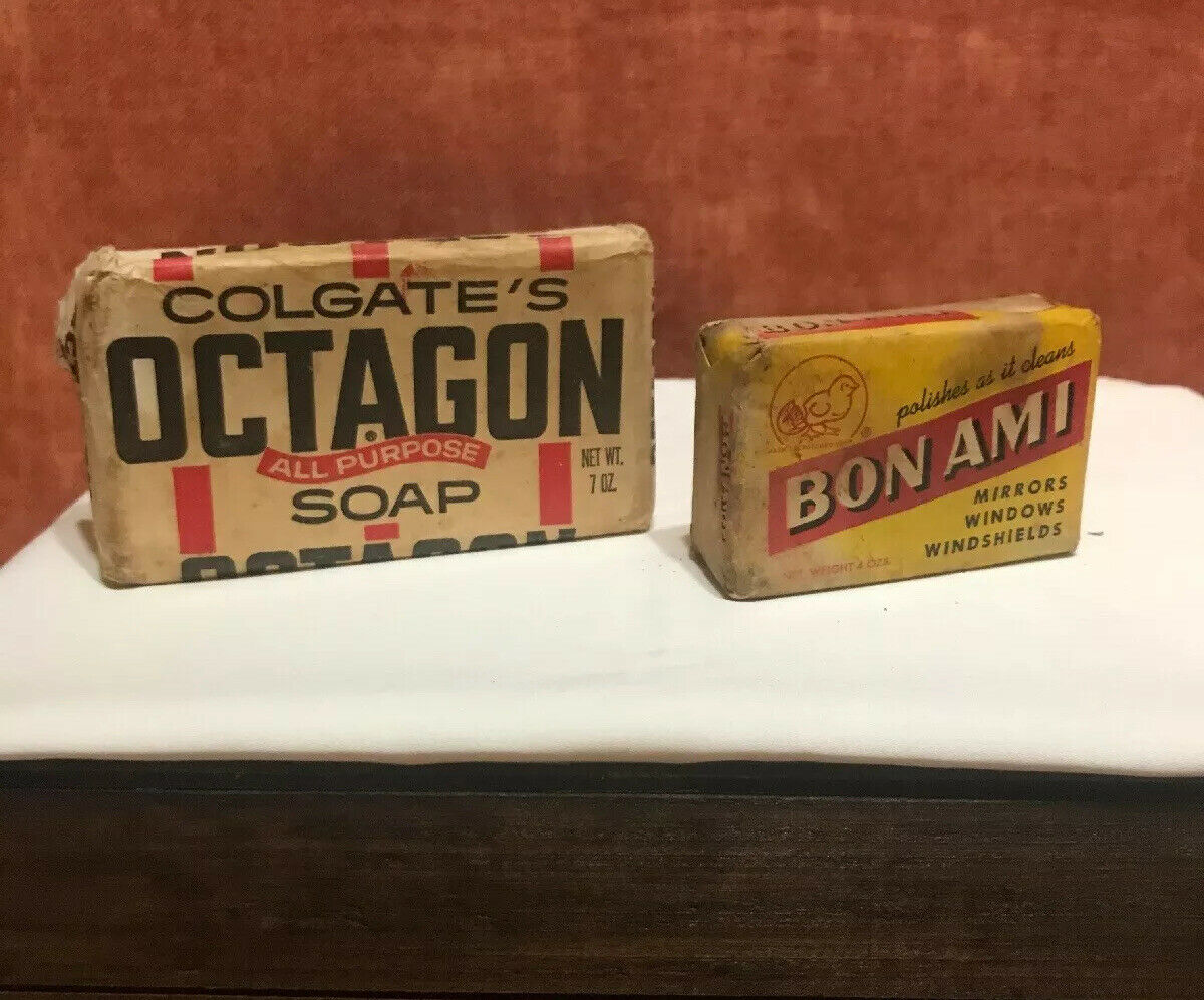 Vintage Octagon Soap Bar And Bon Ami Cake Bar Soap | #16202295