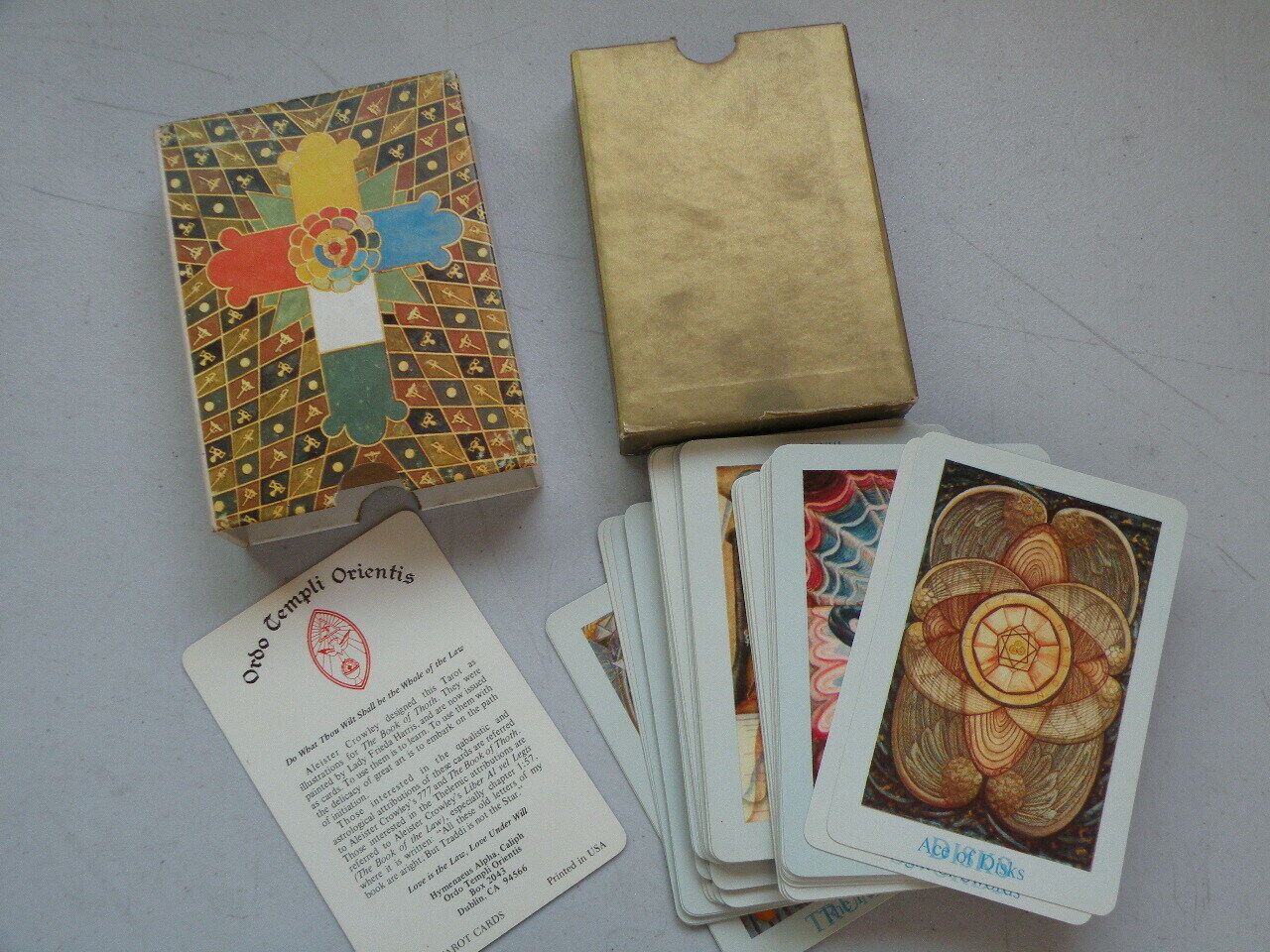 Vintage Aleister Crowley Thoth Tarot Deck Ordo Templi Orientis Card ...
