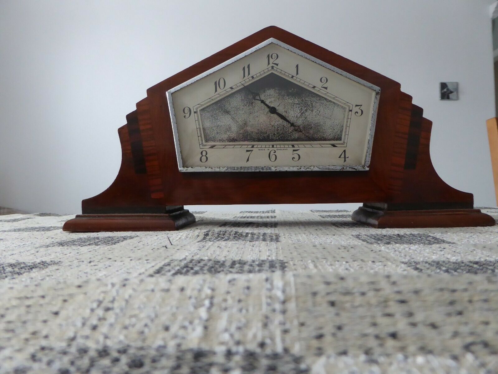 1930s Art Deco Wooden Mantle Clock By Smiths English Clocks Ltd | #16182079