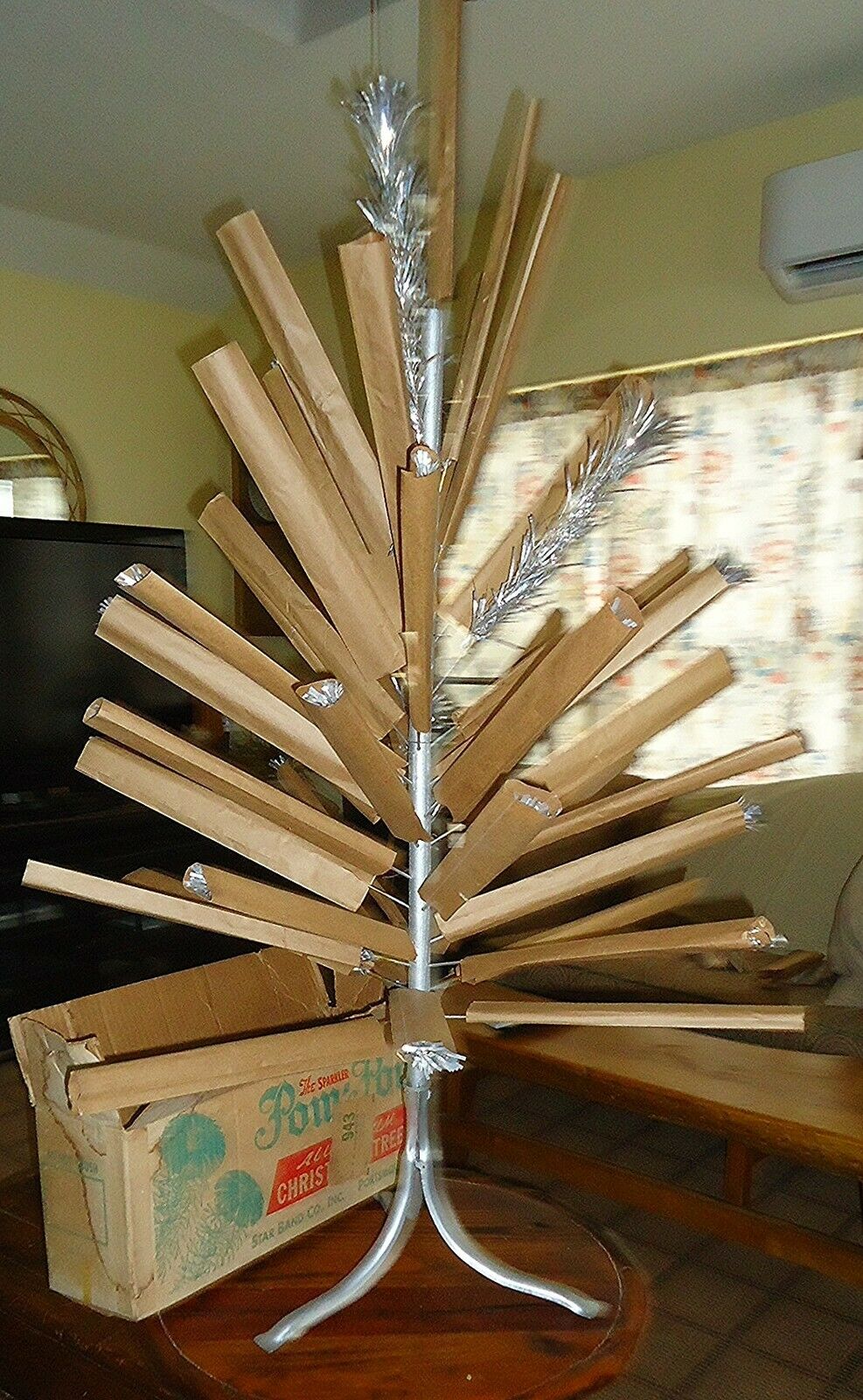 Vintage 1964 Aluminum Pom 4ft Christmas Tree N Box Complete W/ Papers ...