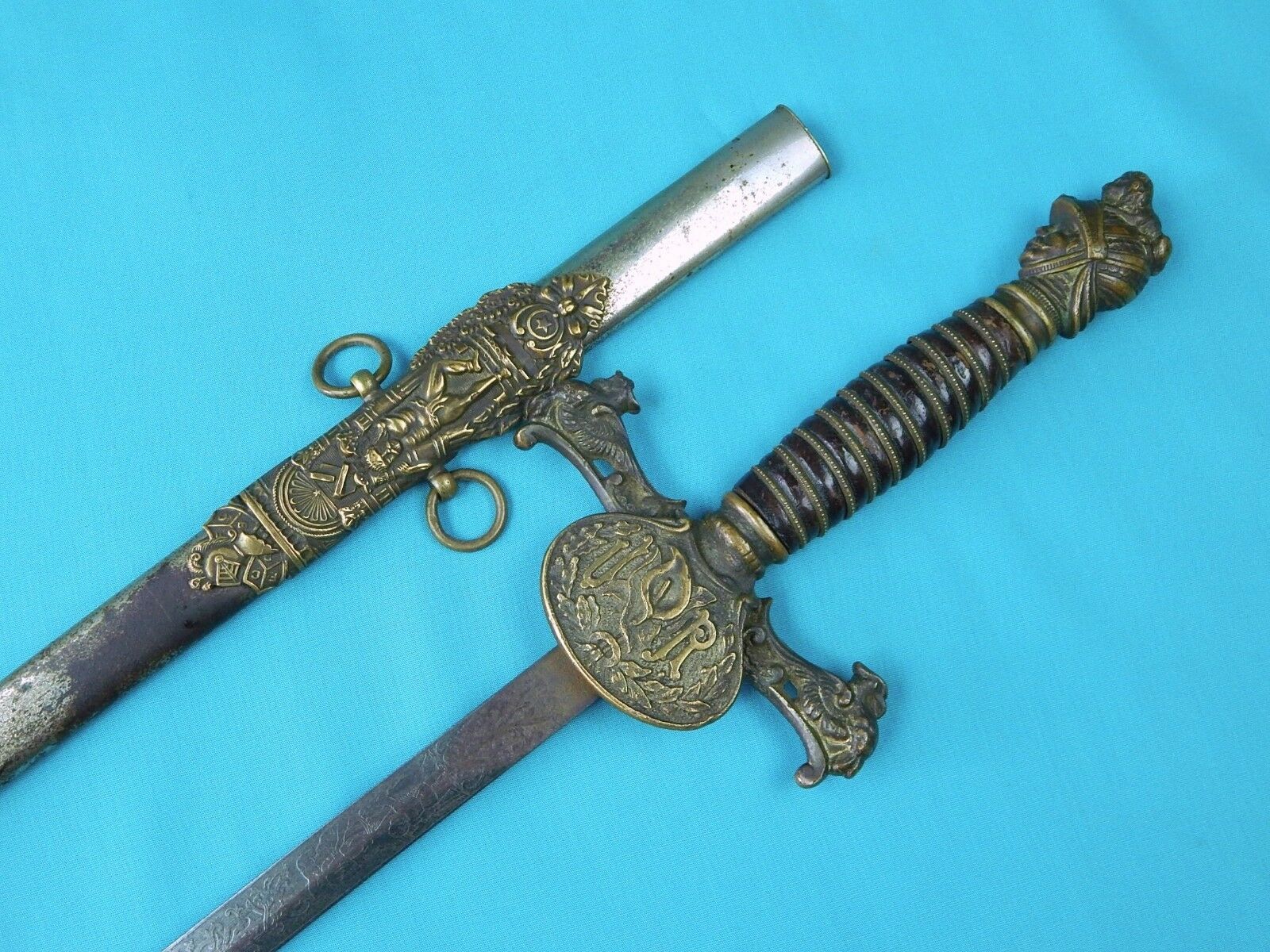 Vintage Old US Knights Of Pythias Masonic Fraternal Engraved Sword W ...