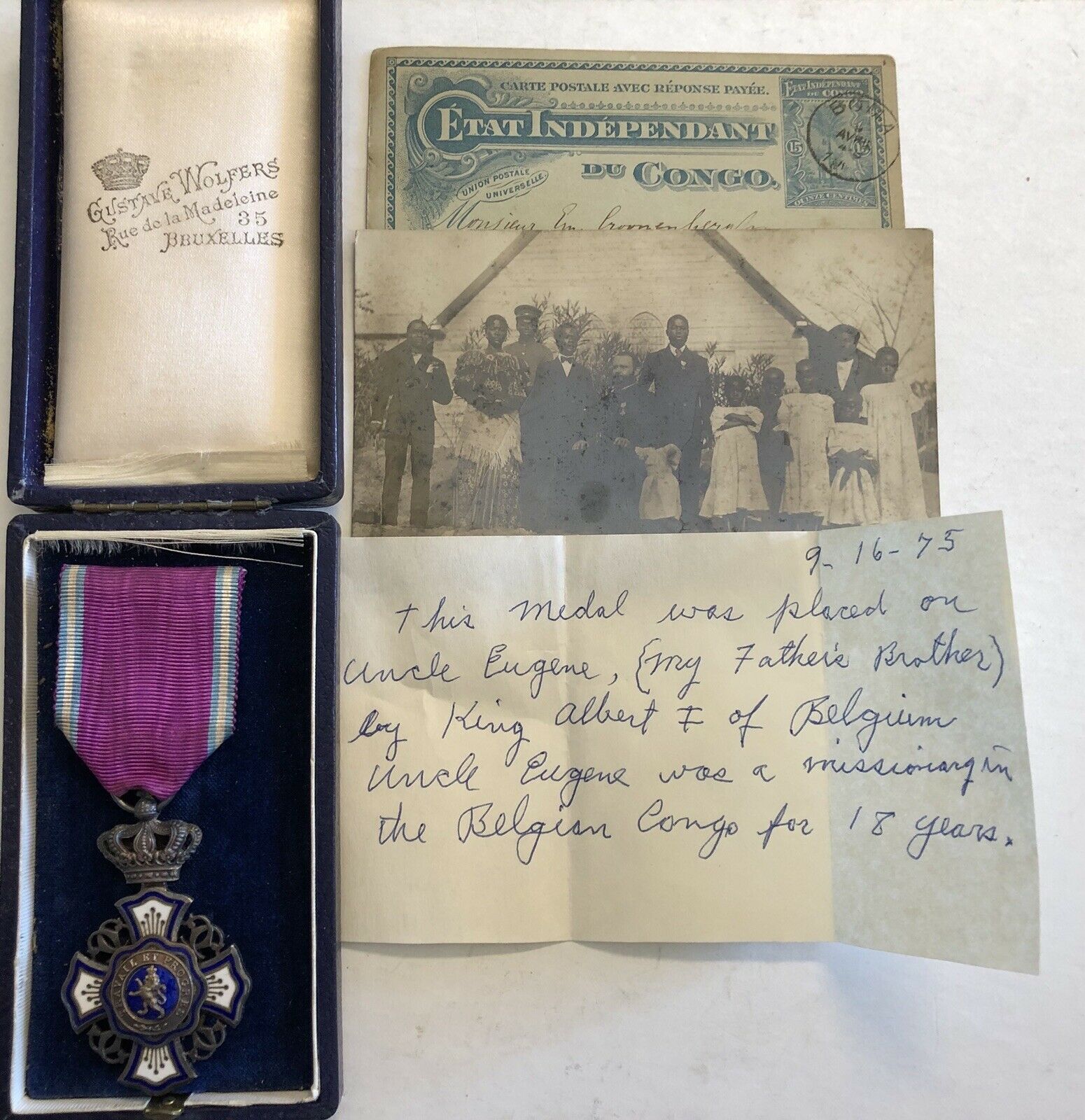 Belgium Royal Order Of The Lion Knight Grade Medal Named With Photo ...