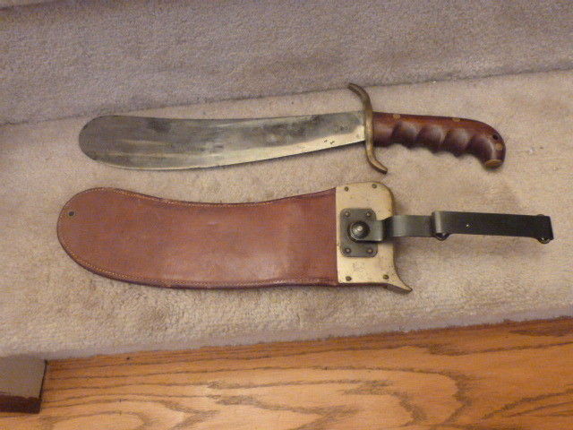 VINTAGE WW1 US Army SA 1913 BOLO Jungle KNIFE Leather Scabbard 17. 25 ...