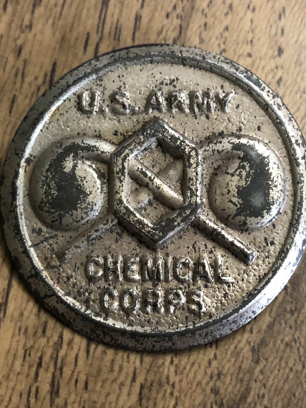 Vintage 1950’s Cracker Jack US Army Chemical Corps Tin Toy Badge ...