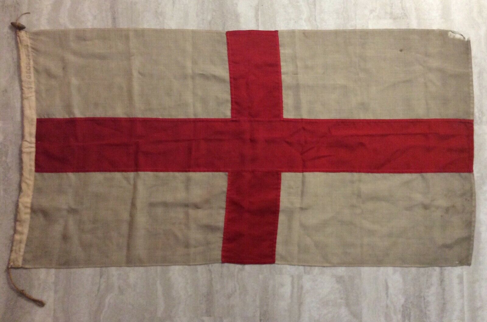 RARE WW1 ERA CANADA UK CEF ST GEORGE’S CROSS FLAG ENGLAND 28” X 54 ...