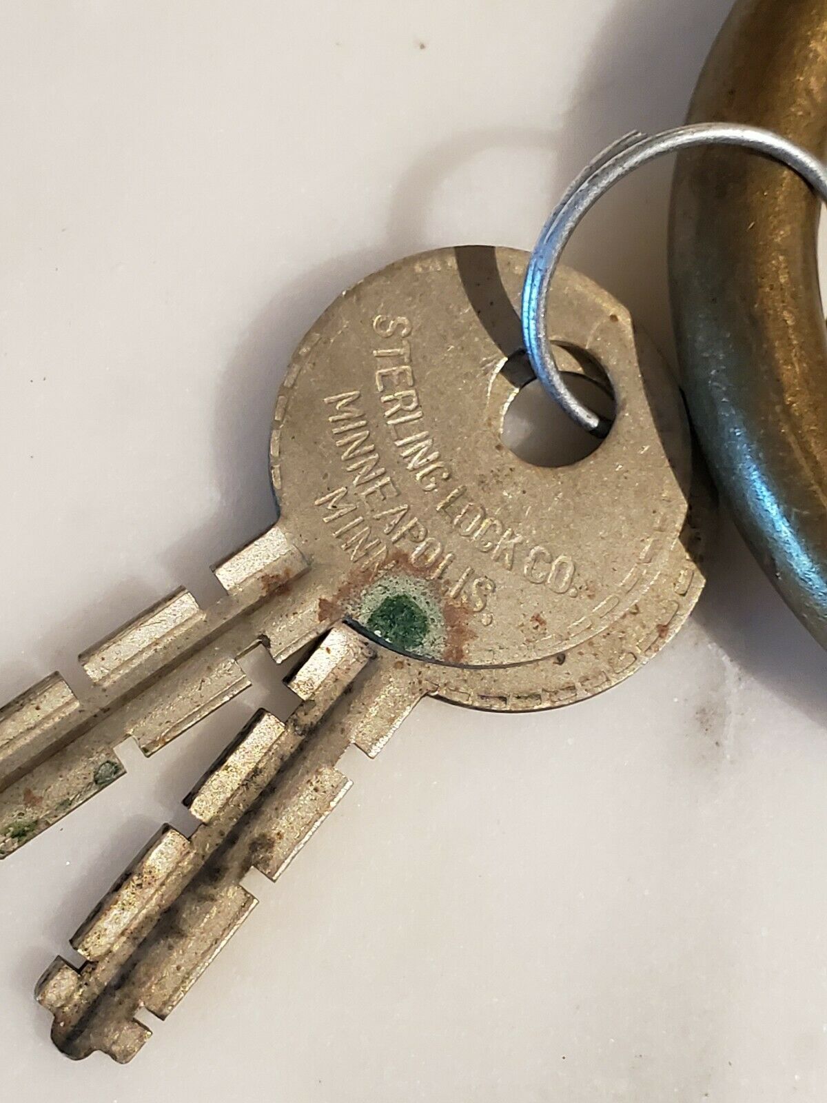 Antique Sterling Lock Company Round Gas Pump Padlock With Key - Pat 12 ...