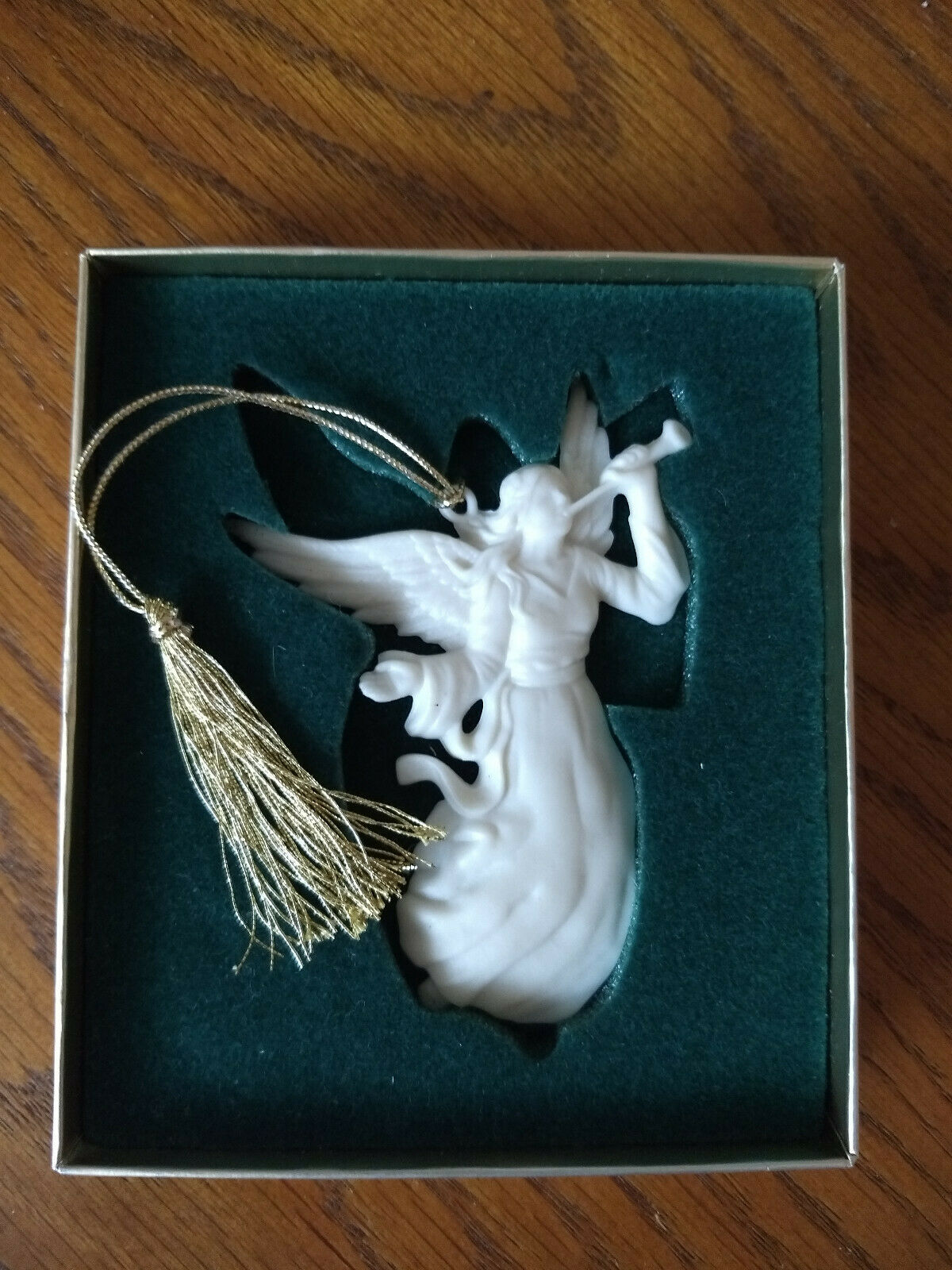 Vintage 1987 Issue Bisque LENOX RENAISSANCE ANGEL With TRUMPET In Orig ...